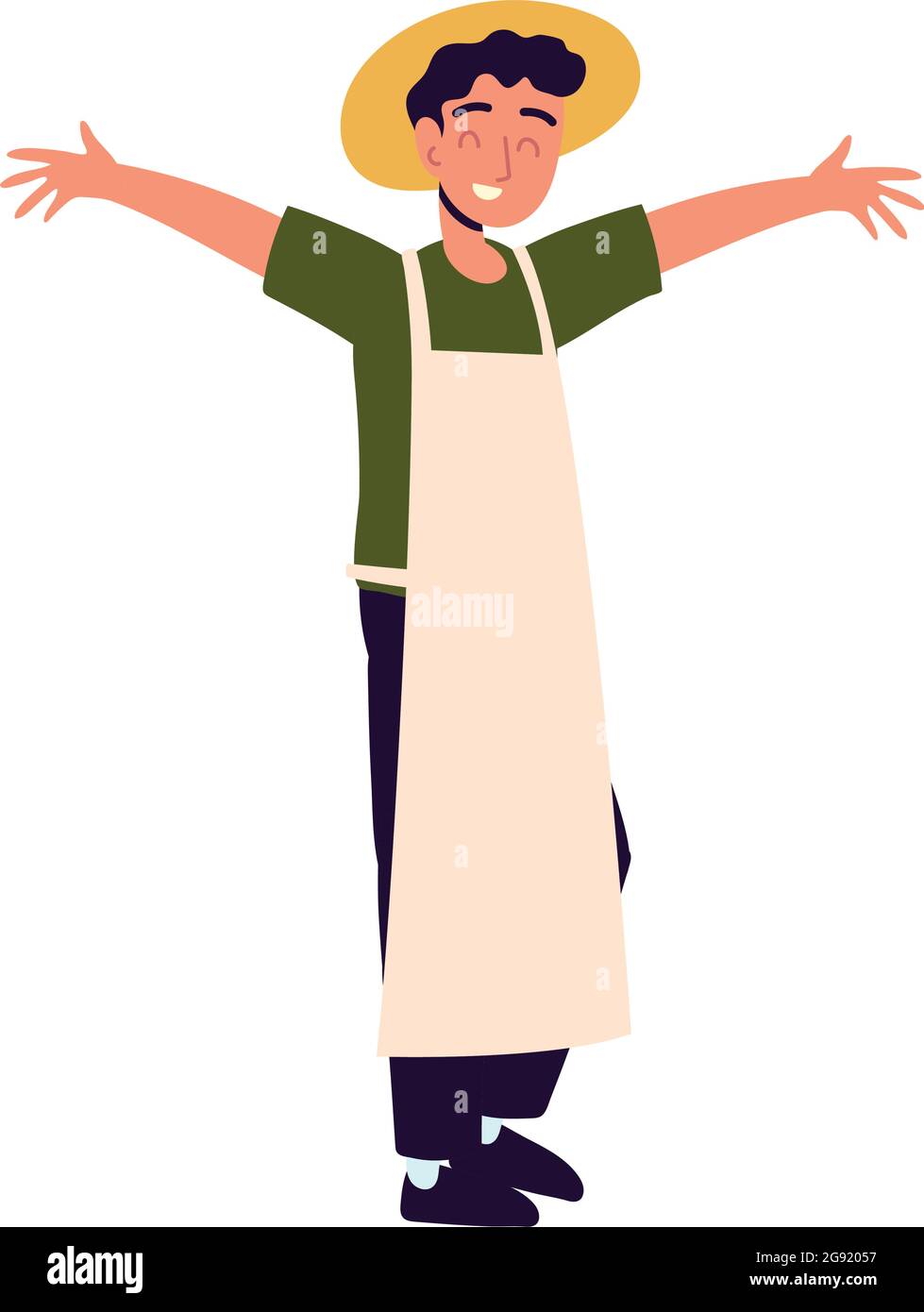 Hand young male farmer Cut Out Stock Images & Pictures - Alamy