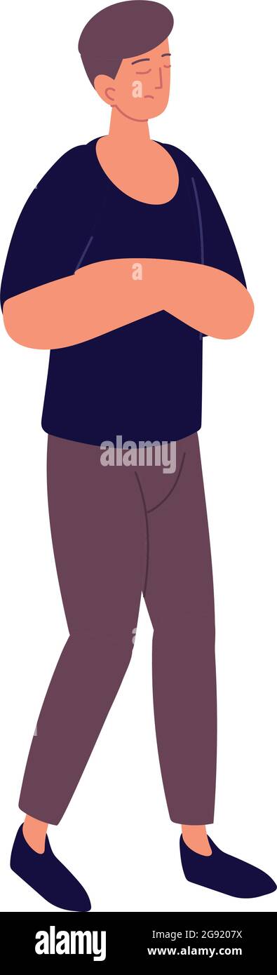 Arms crossed standing posing Stock Vector Images - Alamy