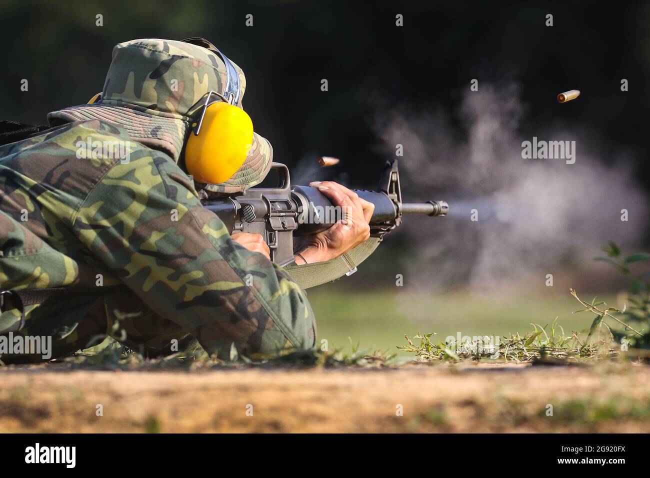 Man air rifle in hi-res stock photography and images - Alamy