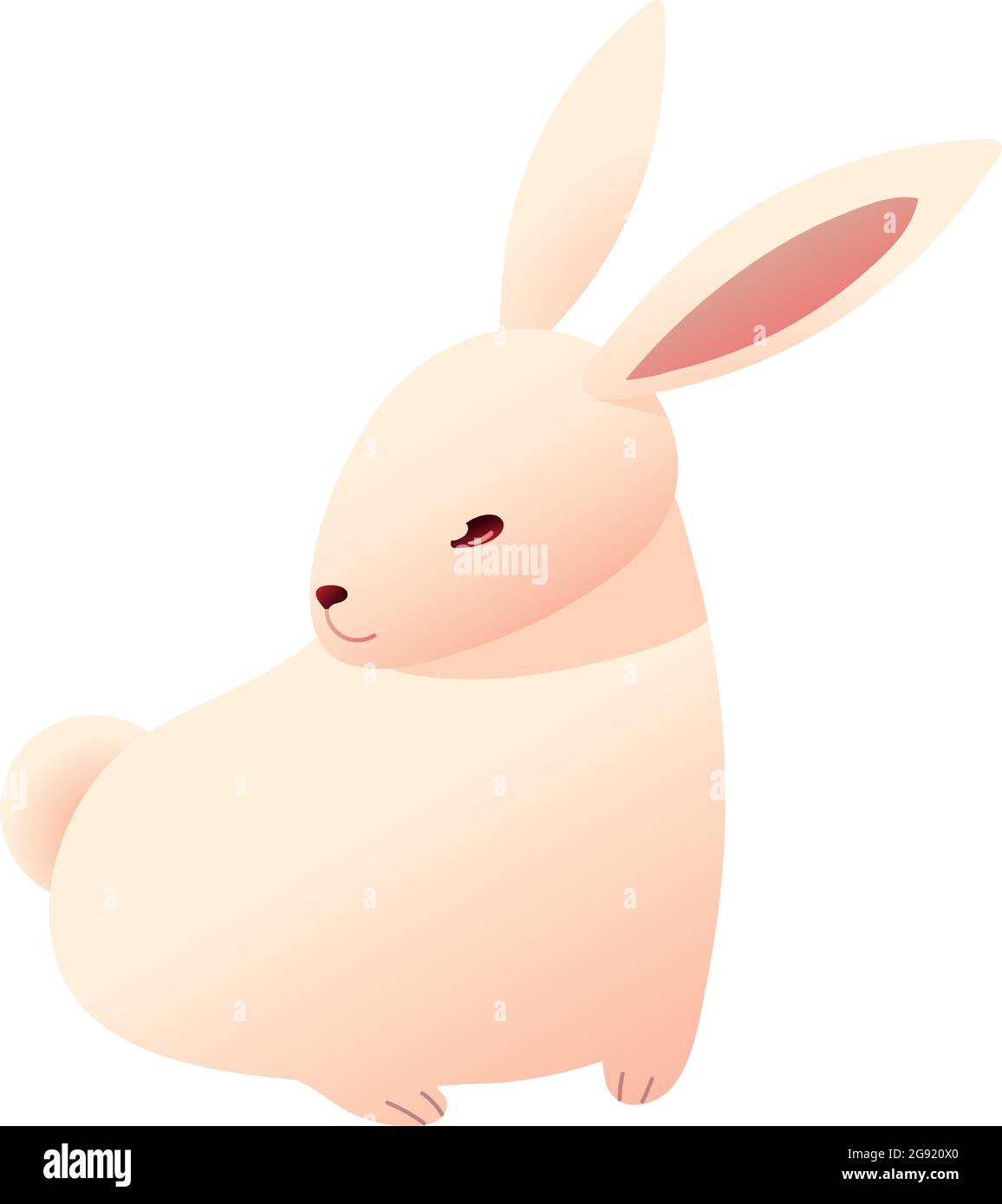 Illustration little grey rabbit Stock Vector Images - Alamy