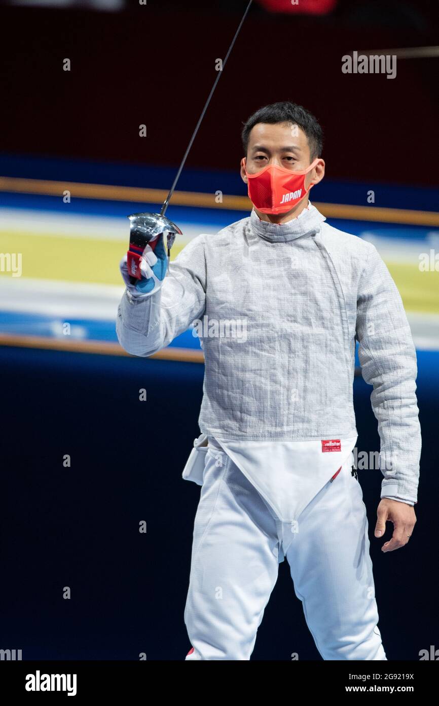 SHIMAMURA Tomohiro (JPN) Men's Sabre Individual Table of 64 JULY 24, 2021: Tokyo 2020 Olympic ...