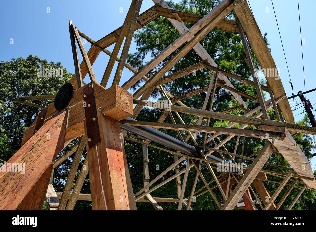The menhaden net reel was used to dry large nets after they encircled ...