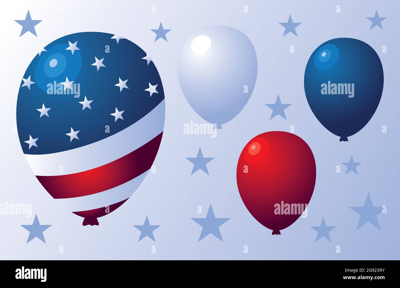 decorative usa flag balloons Stock Vector Image & Art - Alamy