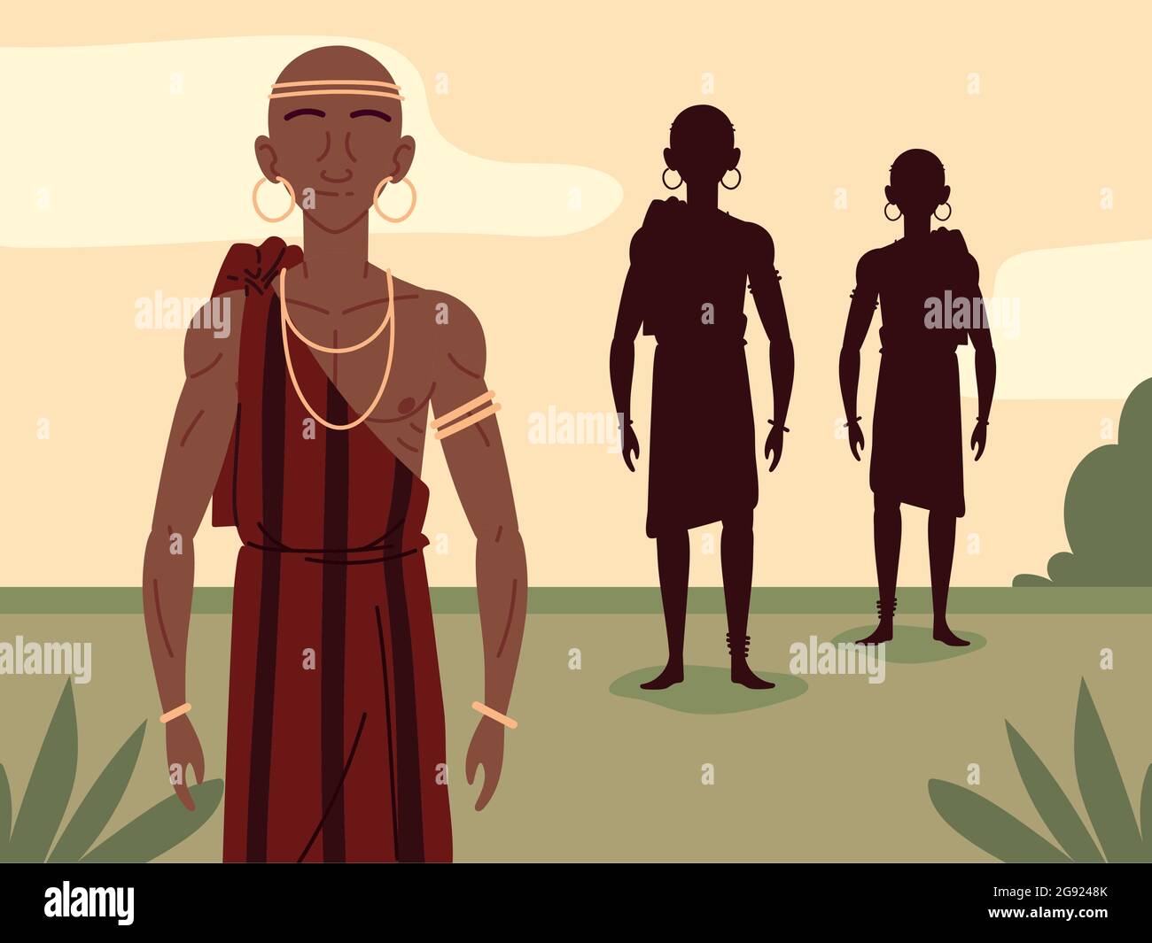 aboriginal african men Stock Vector Image & Art - Alamy