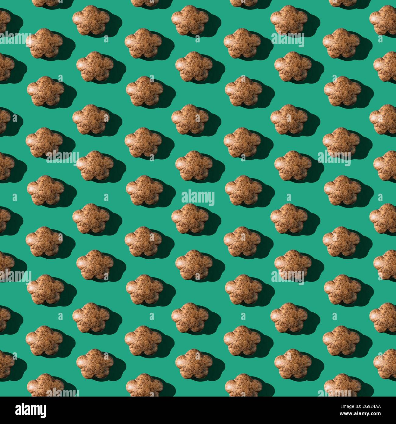 Photo in the form of a seamless pattern. Chocolate gingerbread in the ...