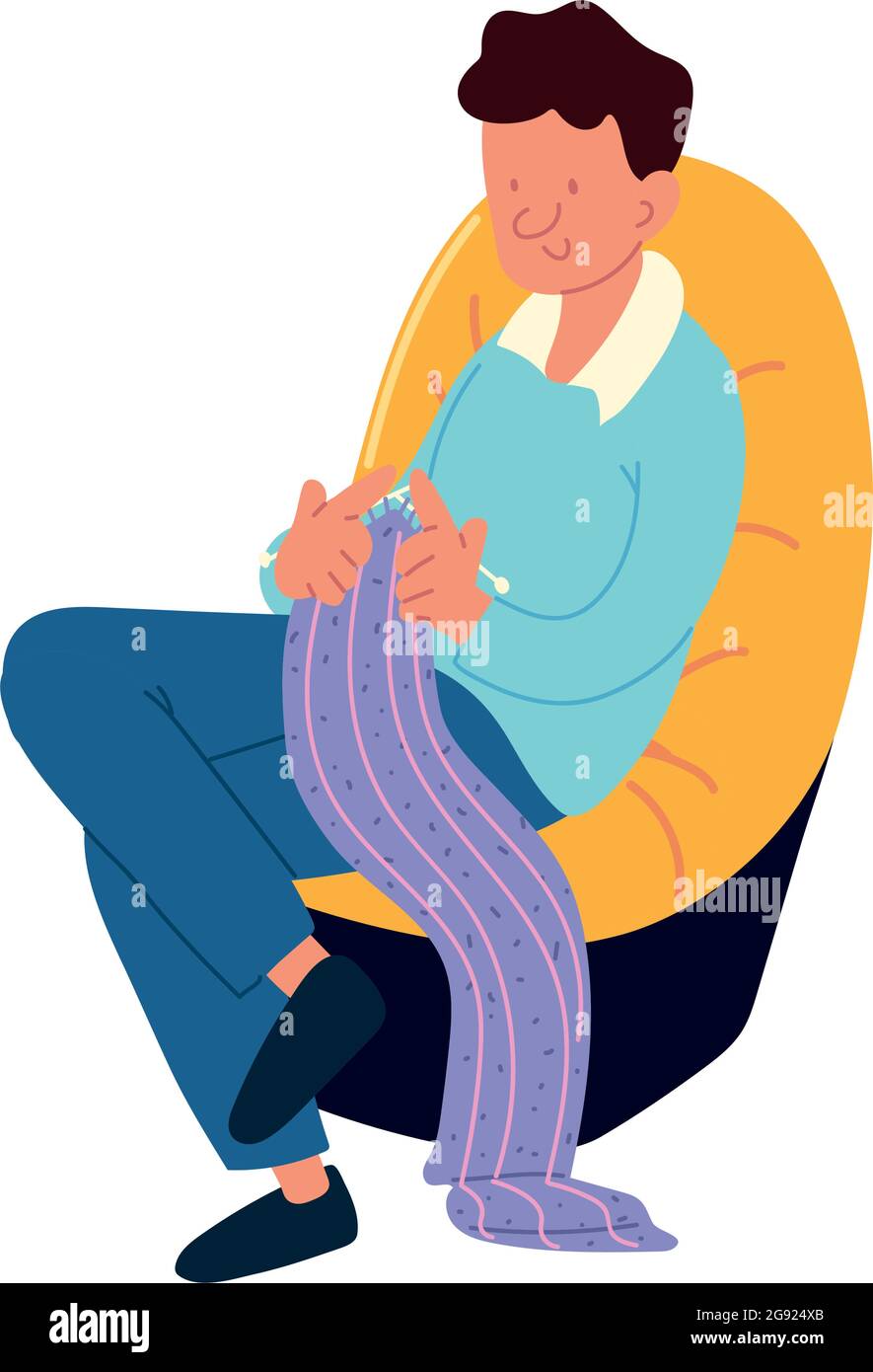 Striped scarf man Cut Out Stock Images & Pictures - Alamy