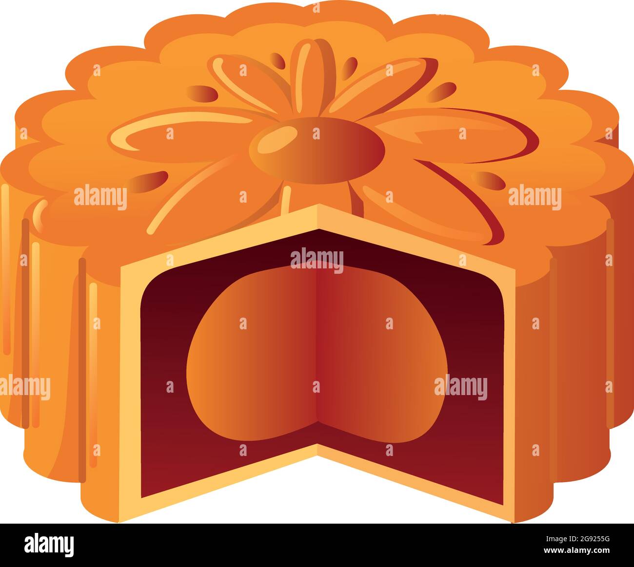 half mooncake food Stock Vector Image & Art - Alamy
