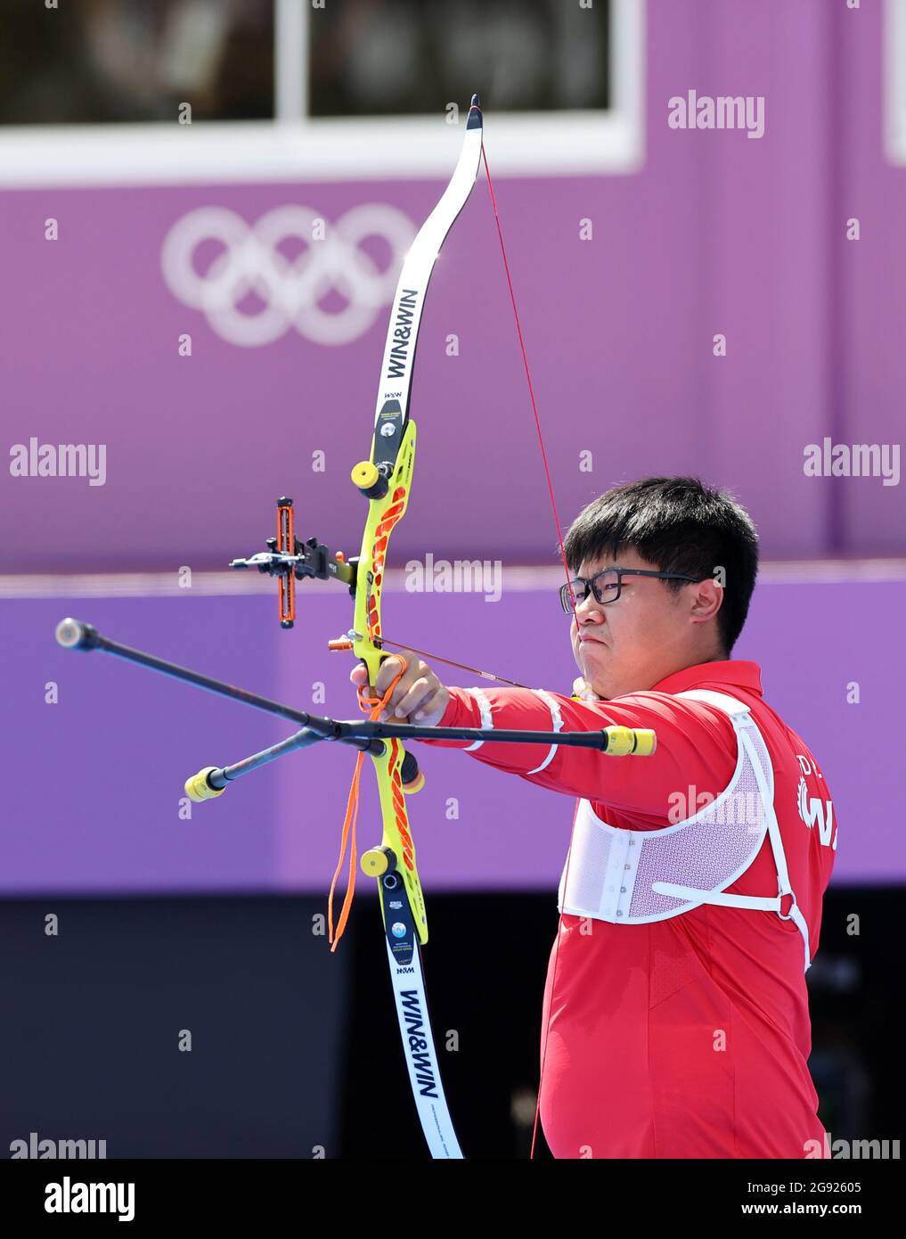 Tokyo, Japan. 24th July, 2021. Wang Dapeng of China competes during the ...