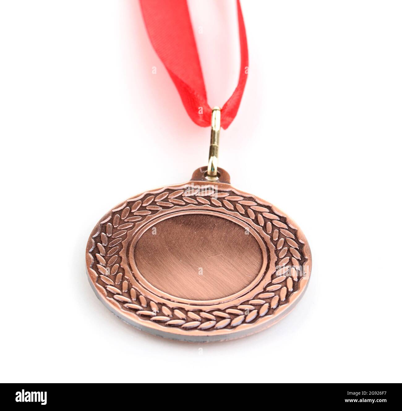 Bronze medal isolated on white Stock Photo - Alamy