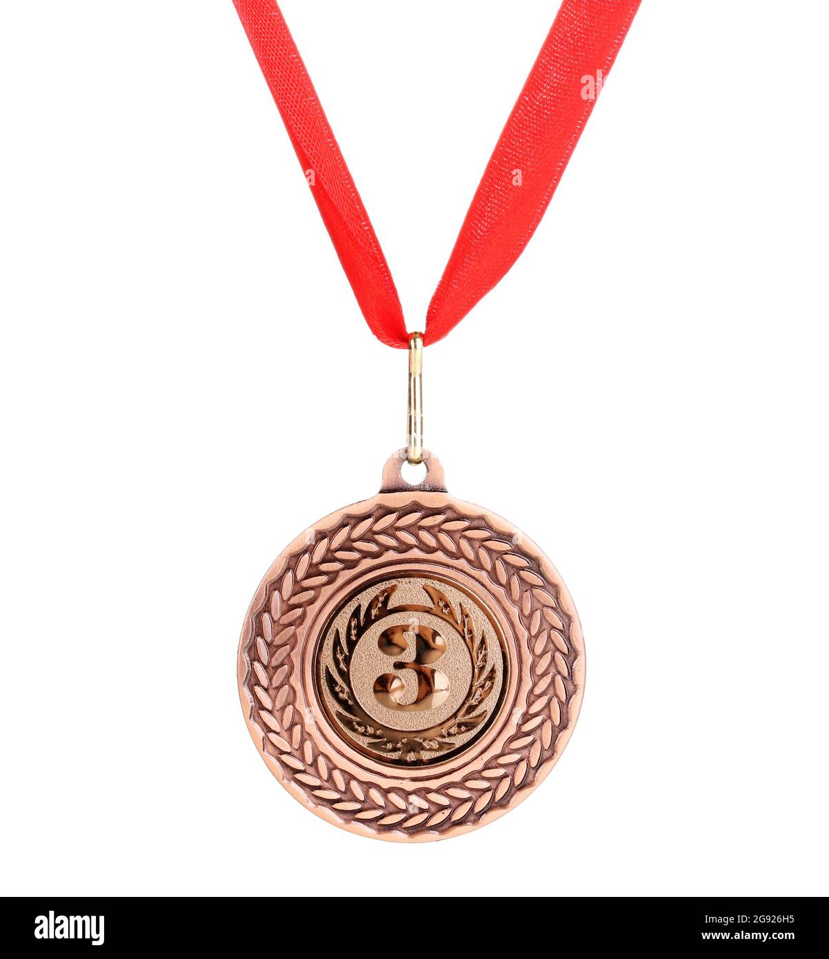 Bronze medal isolated on white Stock Photo - Alamy