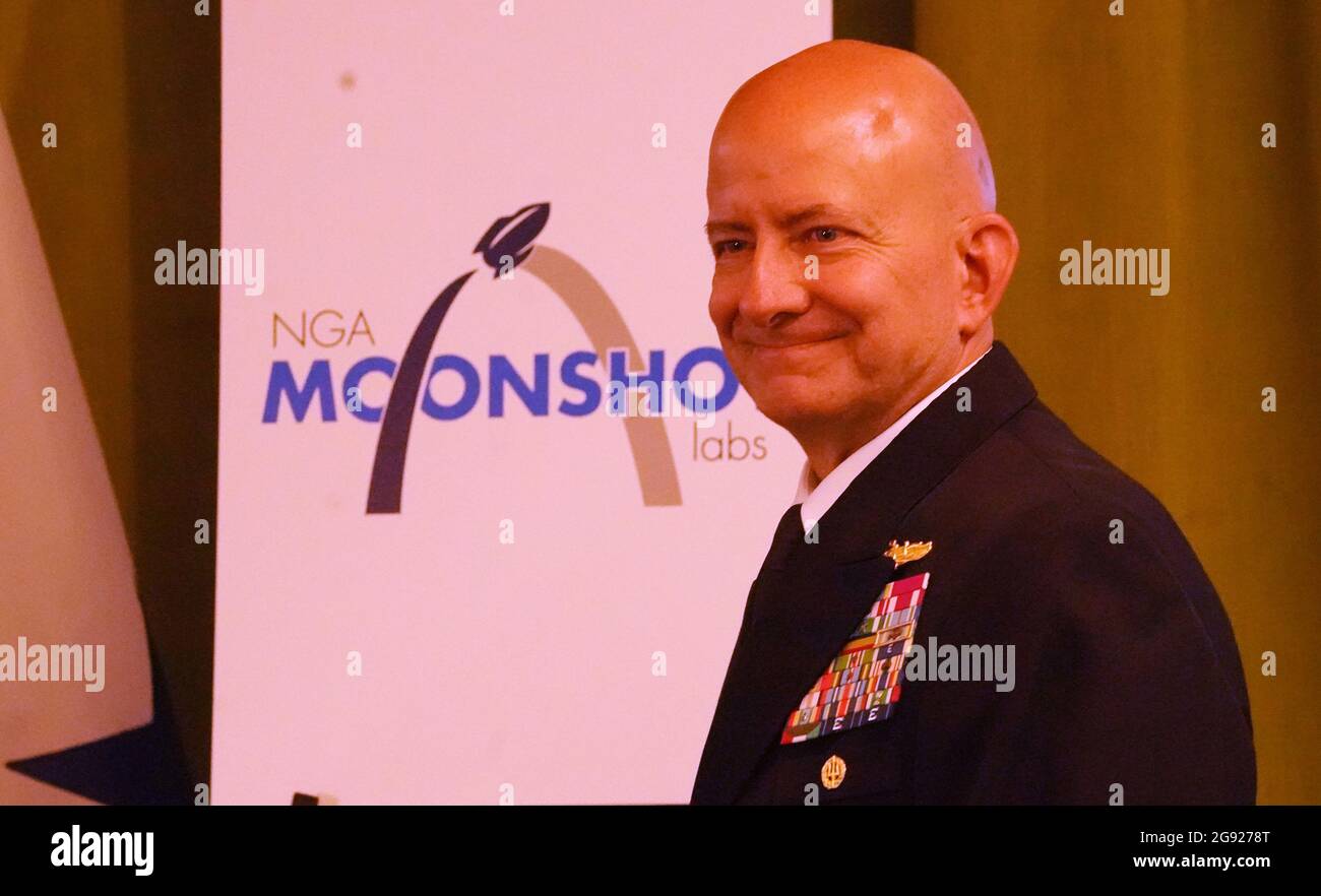 St. Louis, USA. 23rd July, 2021. Vice Admiral Robert D. Sharp, Director ...