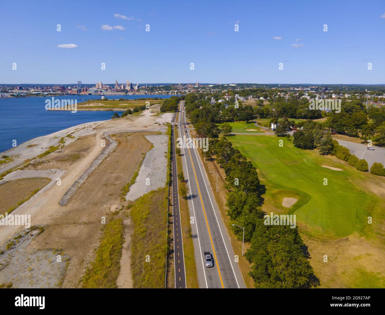 Rhode island skyline aerial hi-res stock photography and images - Alamy