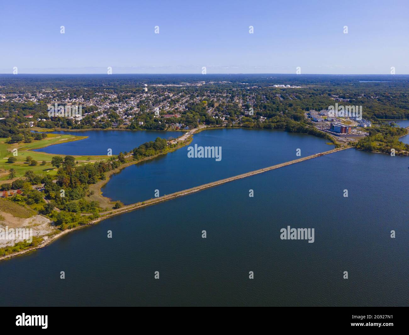 Aerial view providence river watchemoket hi-res stock photography and ...