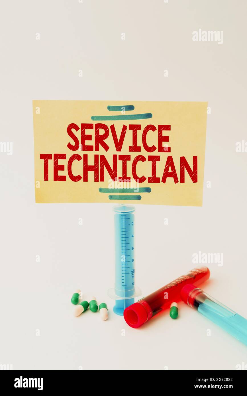 Inspiration showing sign Service Technician. Business overview Managing ...