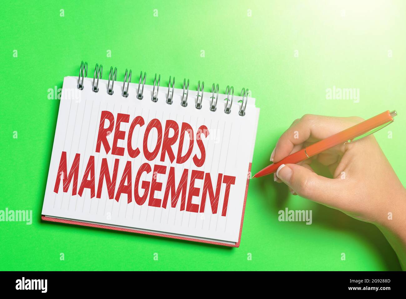 Text showing inspiration Records Management. Concept meaning ...