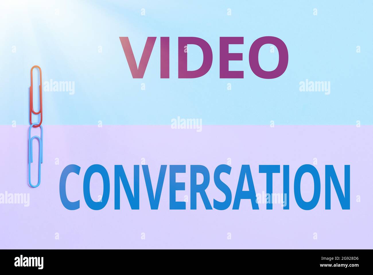 Text sign showing Video Conversation. Word Written on Communicating ...