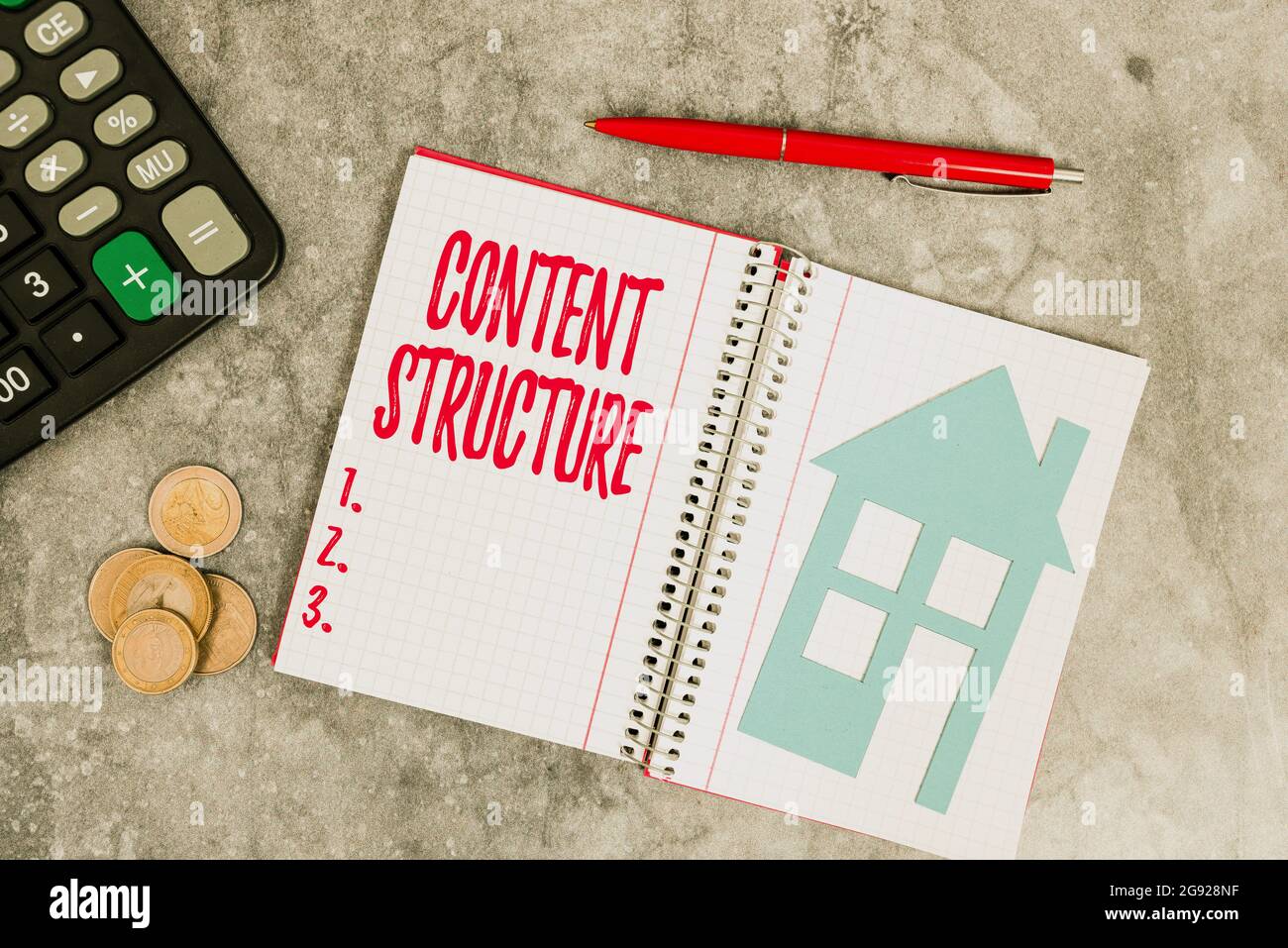 Sign displaying Content Structure. Business approach information that ...