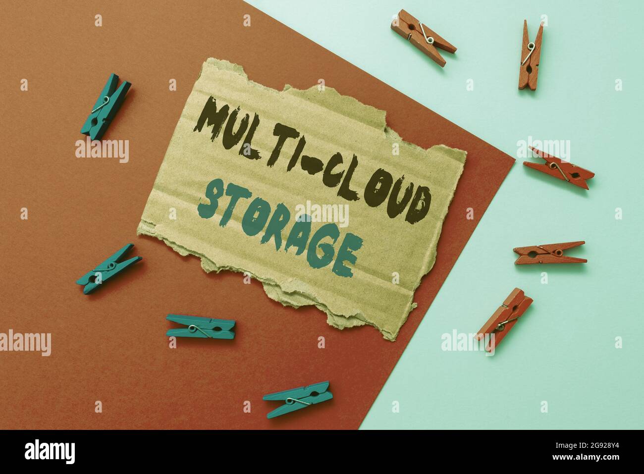 Text caption presenting Multi Cloud Storage. Business showcase use of multiple cloud computing ...