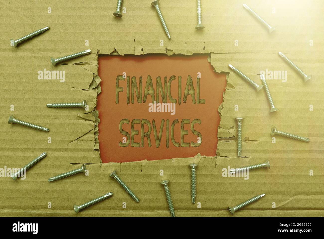 Hand writing sign Financial Services. Business idea economic services ...