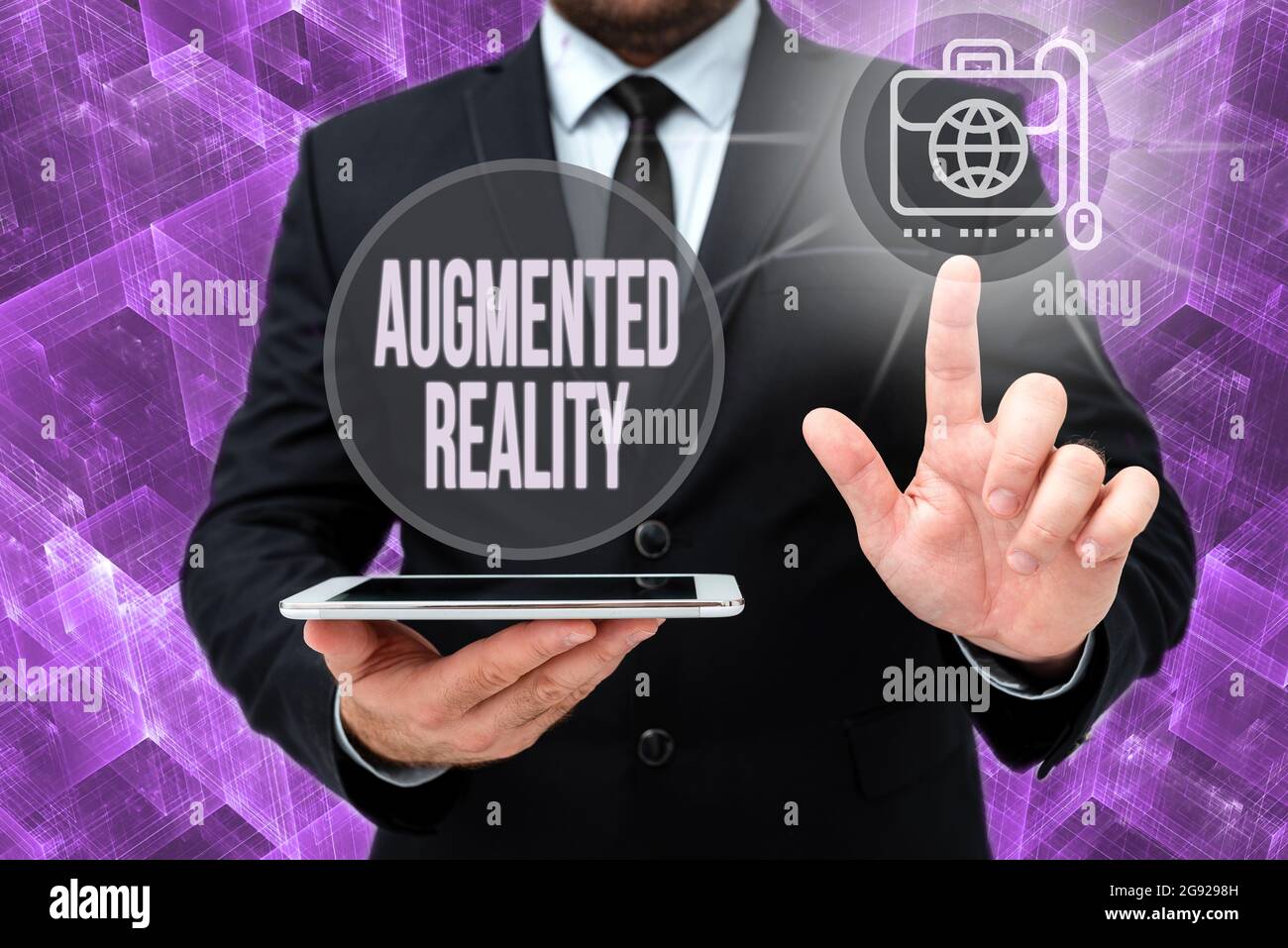 Writing displaying text Augmented Reality. Word Written on interactive ...