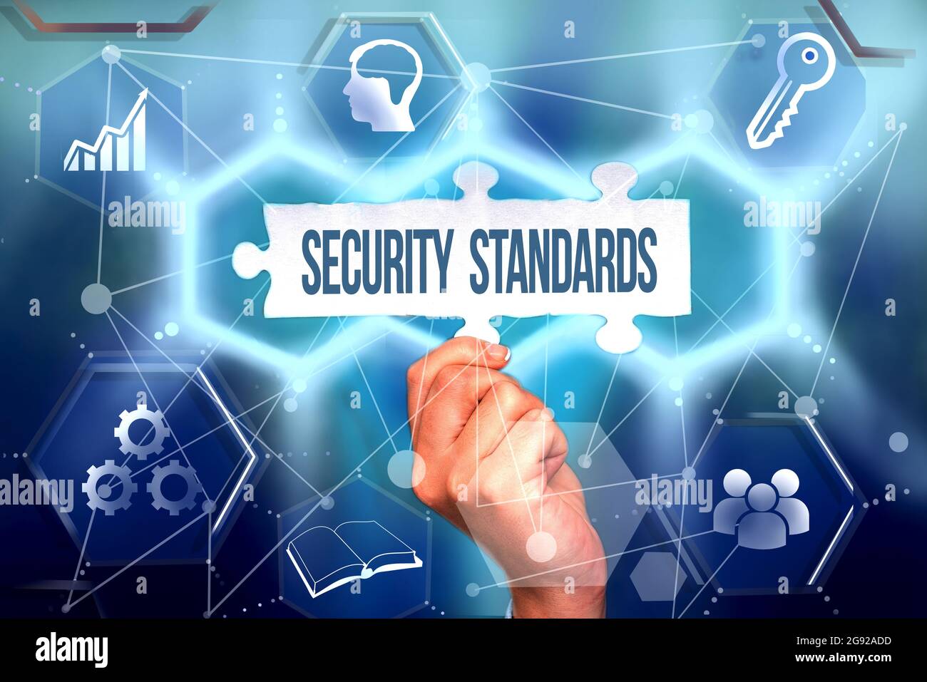 Text Sign Showing Security Standards Word For The Scope Of Security Functions And Features