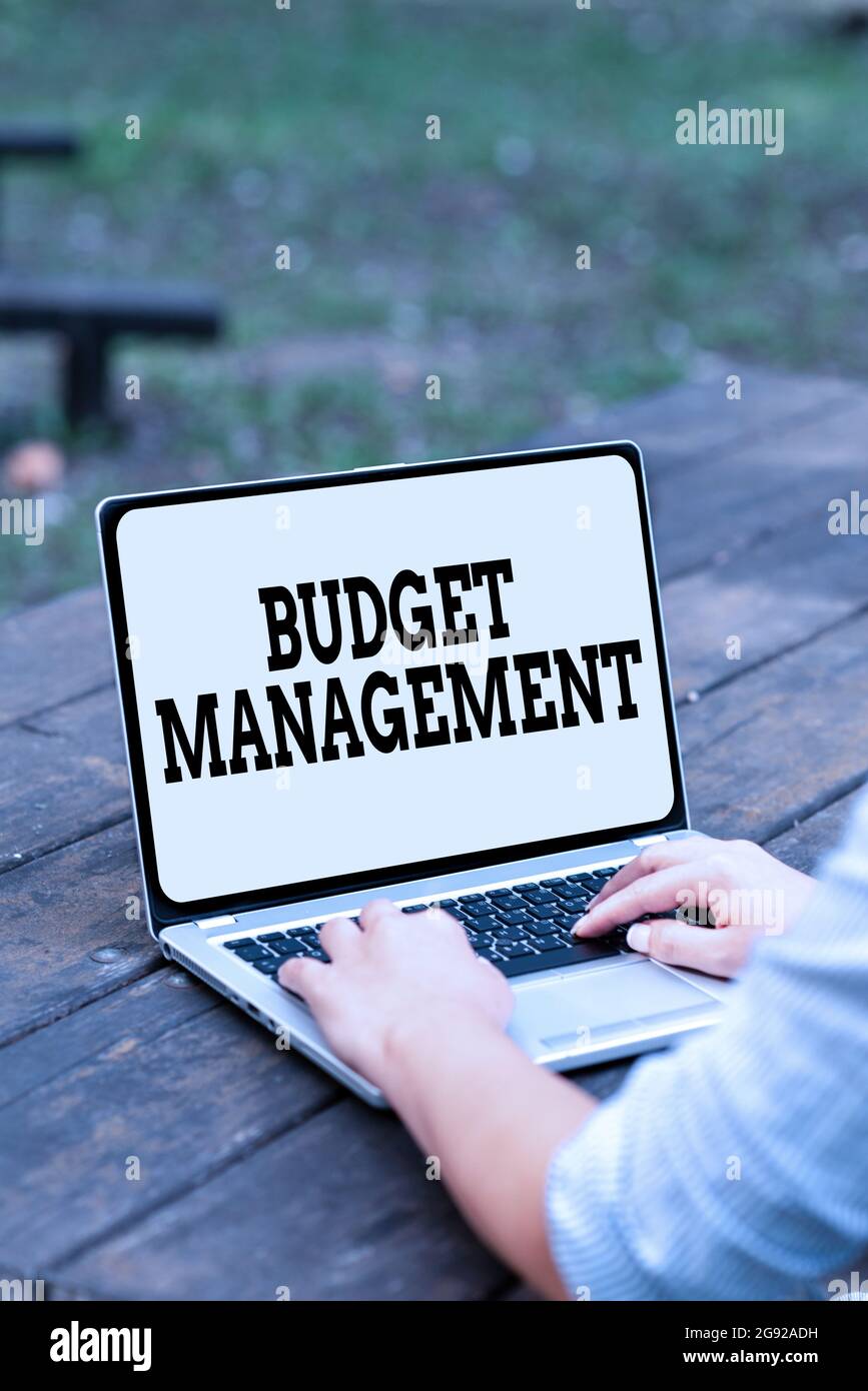 Writing displaying text Budget Management. Word for designing and ...