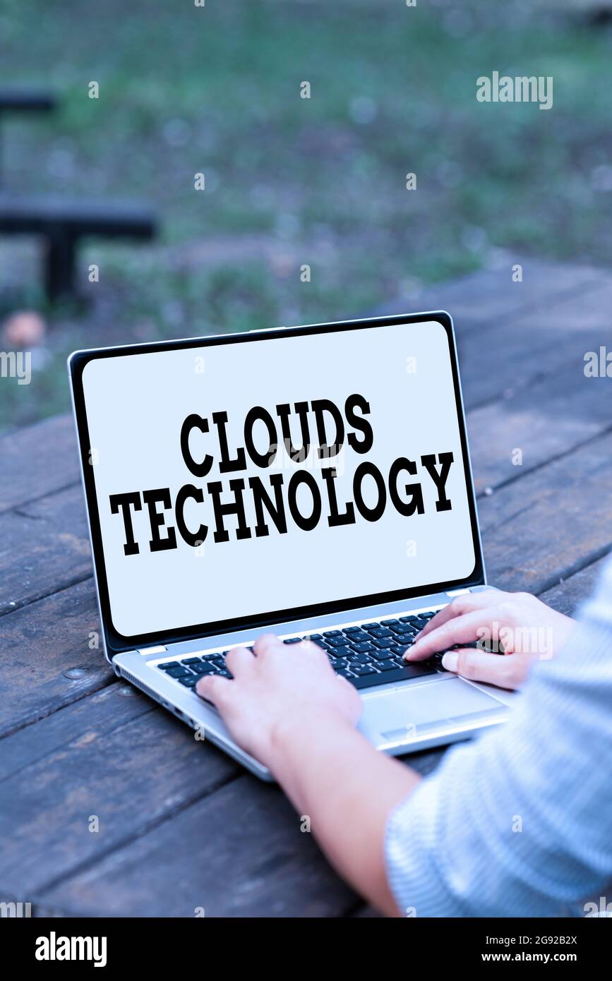 Handwriting text Clouds Technology. Conceptual photo resources ...
