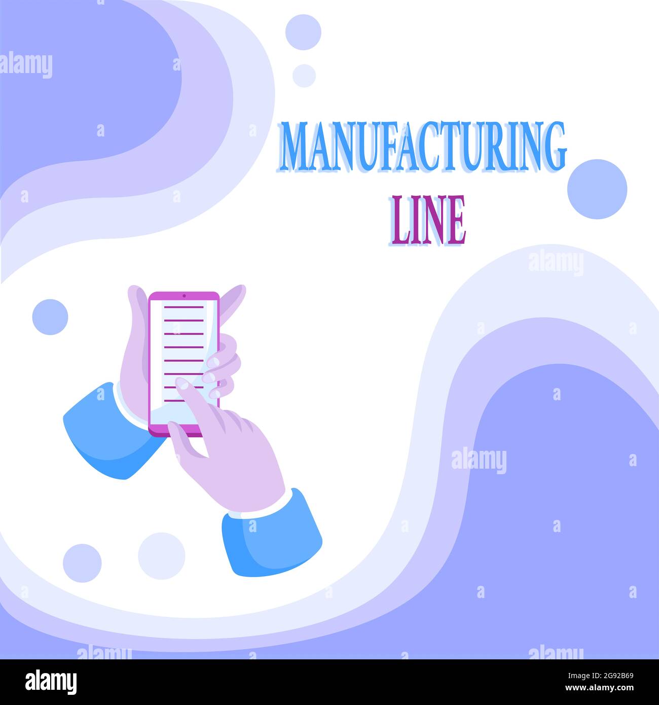 Writing displaying text Manufacturing Line, Business concept set of ...
