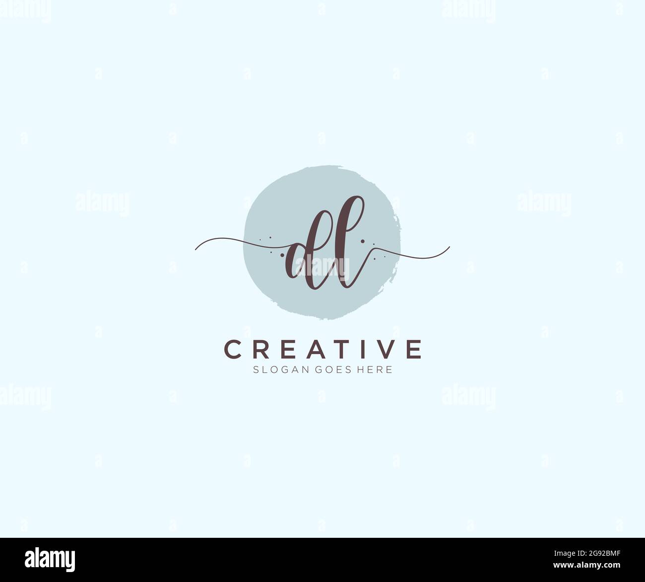 DL Feminine logo beauty monogram and elegant logo design, handwriting ...