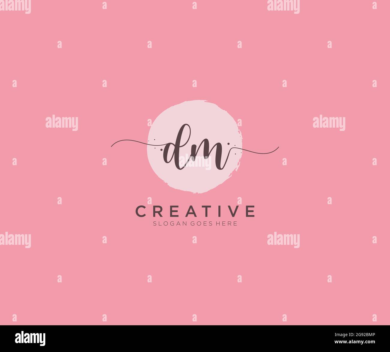 DM Feminine logo beauty monogram and elegant logo design, handwriting ...