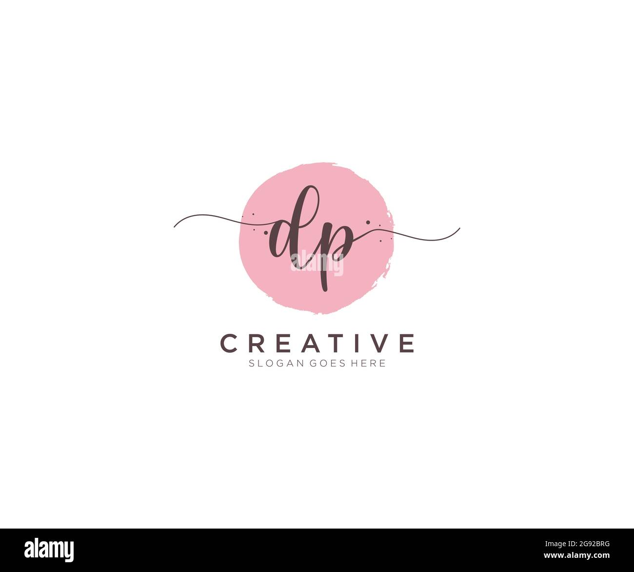 DP Feminine logo beauty monogram and elegant logo design, handwriting ...