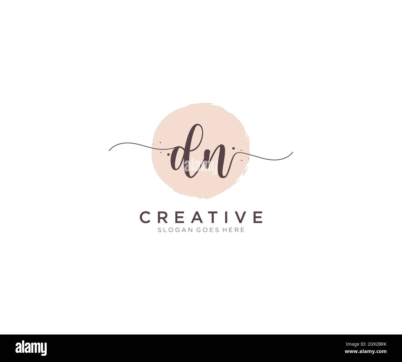 DN Feminine logo beauty monogram and elegant logo design, handwriting ...
