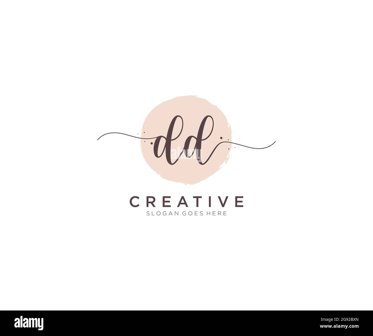 DD Feminine logo beauty monogram and elegant logo design, handwriting ...