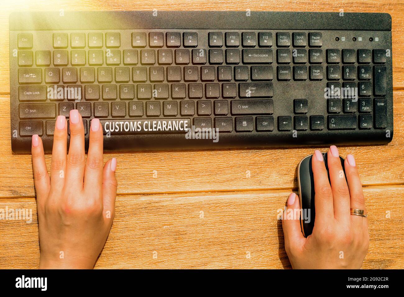 Conceptual caption Customs Clearance. Word for documentations required ...