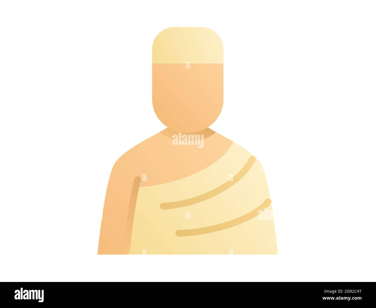 ihram muslim hajj single isolated icon with smooth style vector ...