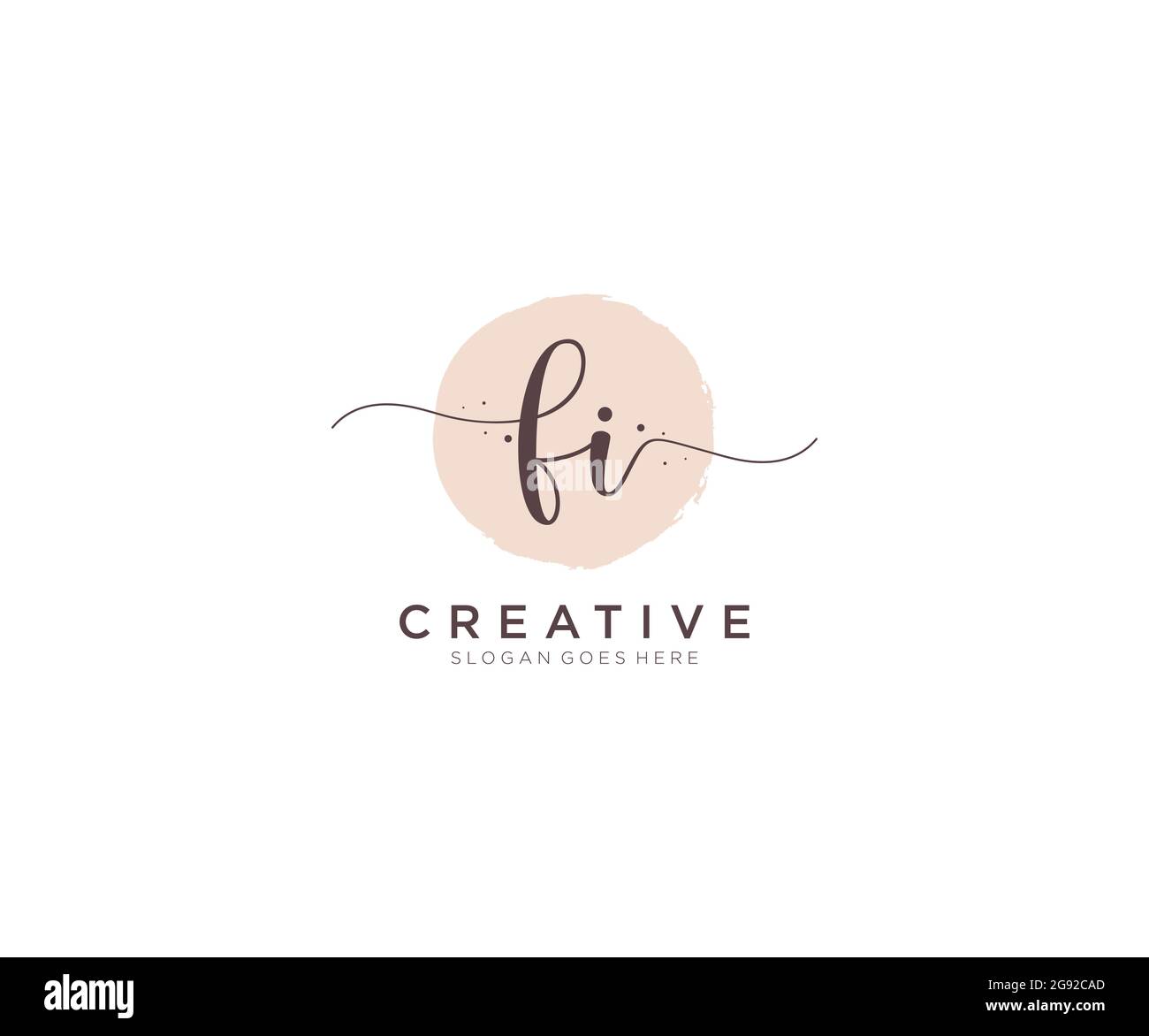 FI Feminine logo beauty monogram and elegant logo design, handwriting ...
