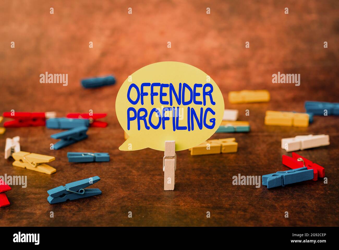 Conceptual caption Offender Profiling. Conceptual photo Develop ...