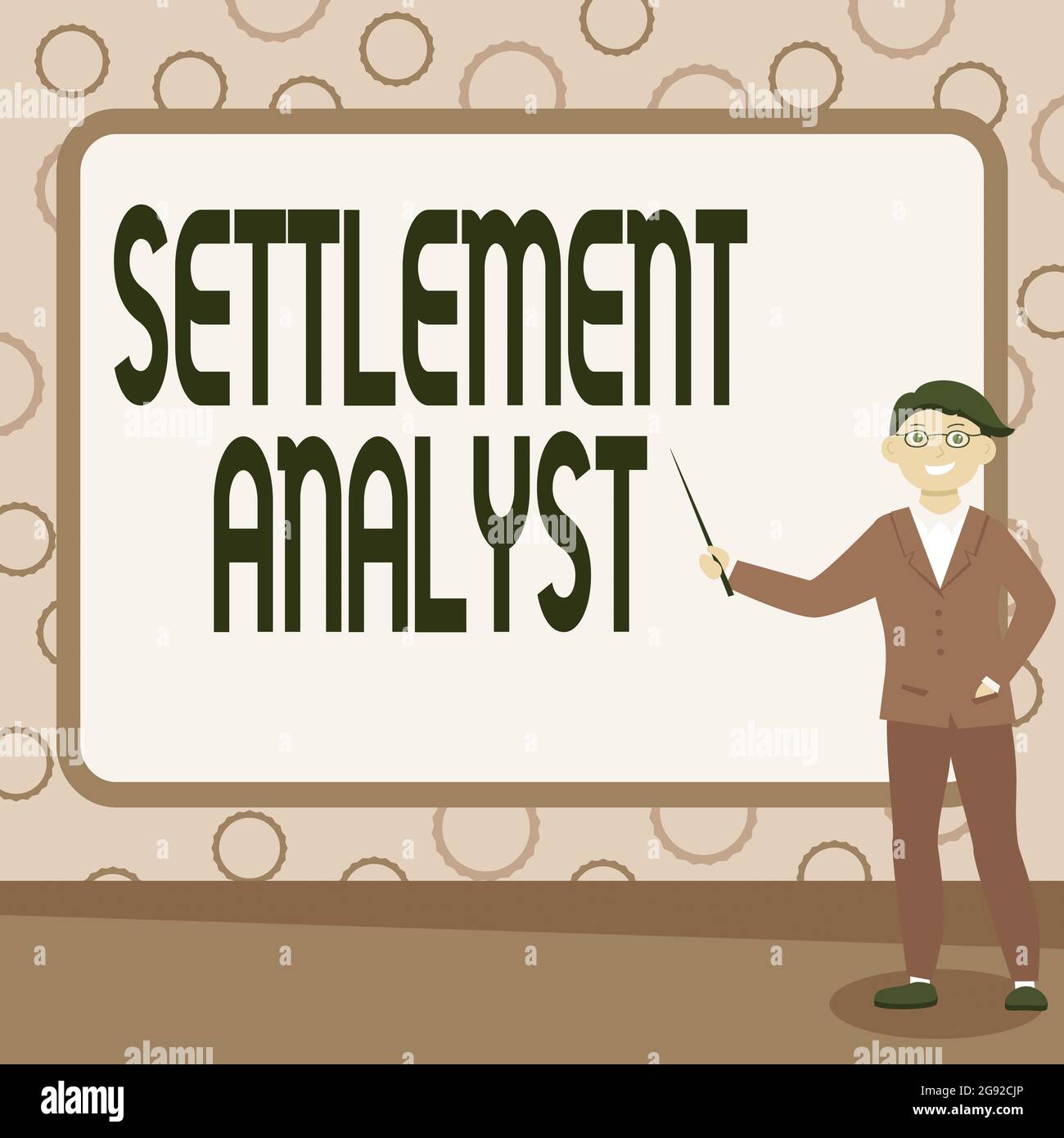 Conceptual Caption Settlement Analyst Business Idea Negotiate