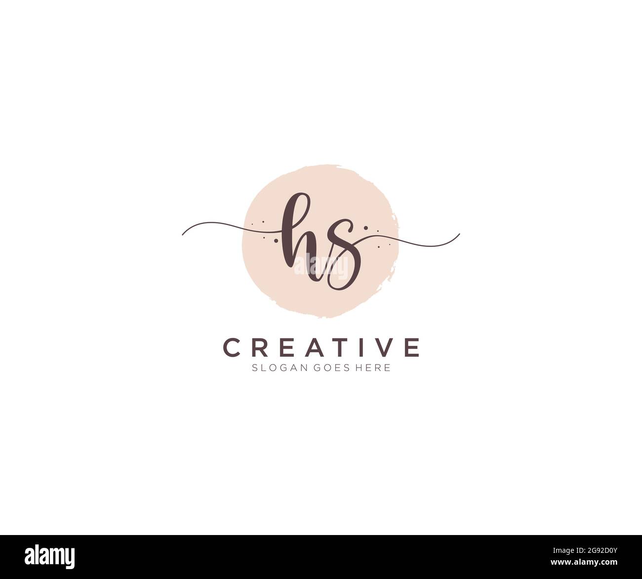 HS Feminine logo beauty monogram and elegant logo design, handwriting ...