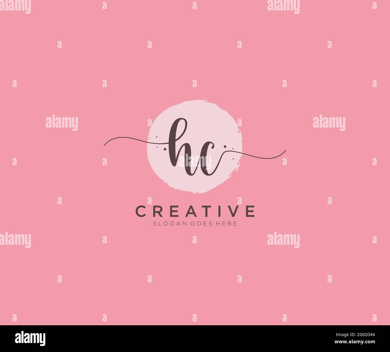HC Feminine logo beauty monogram and elegant logo design, handwriting ...