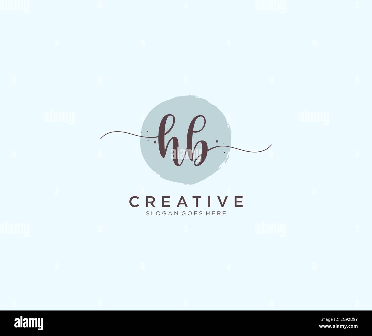 HB Feminine logo beauty monogram and elegant logo design, handwriting ...