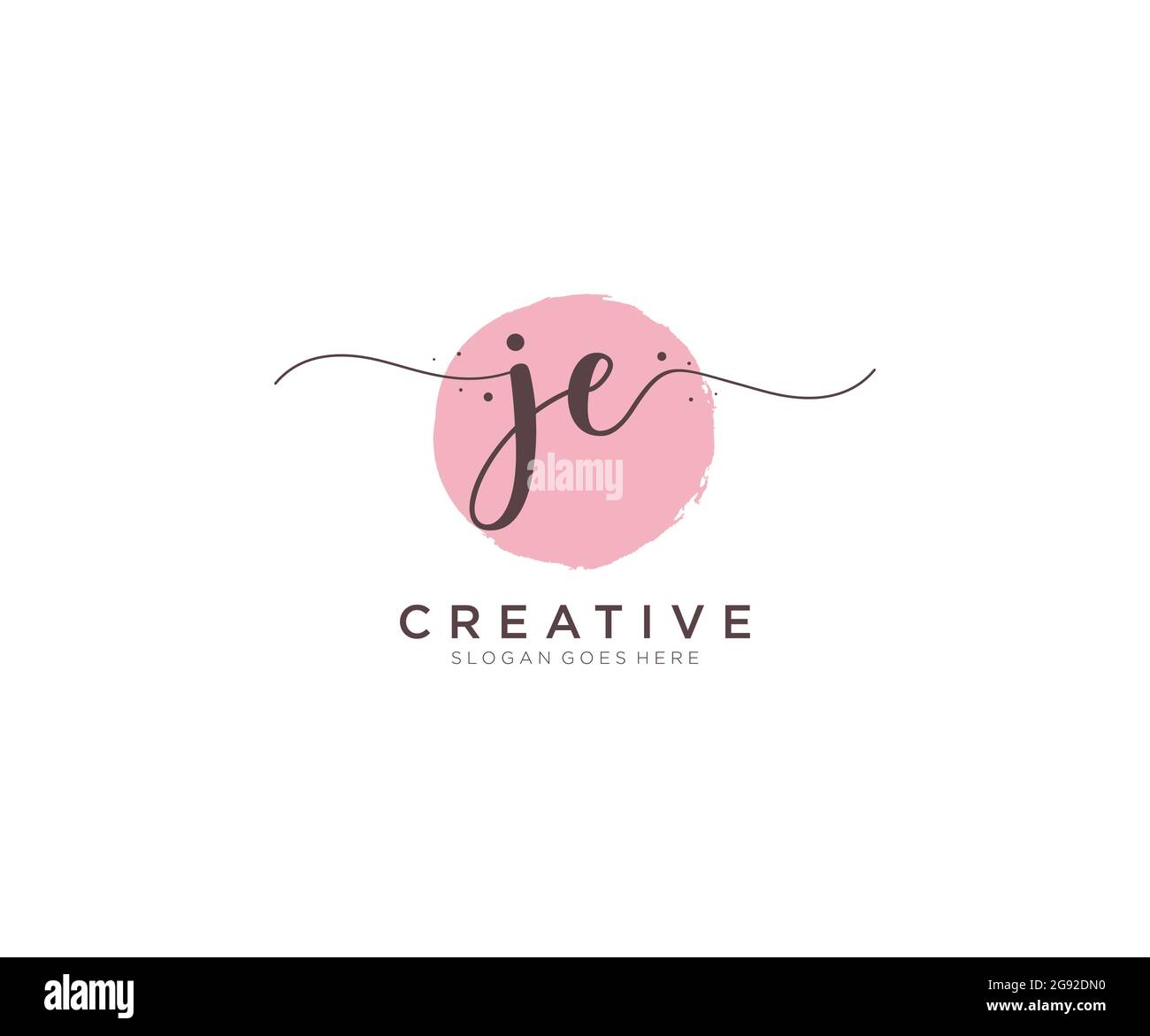 JE Feminine logo beauty monogram and elegant logo design, handwriting ...