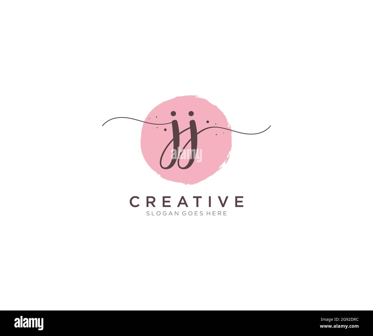 JJ Feminine logo beauty monogram and elegant logo design, handwriting ...