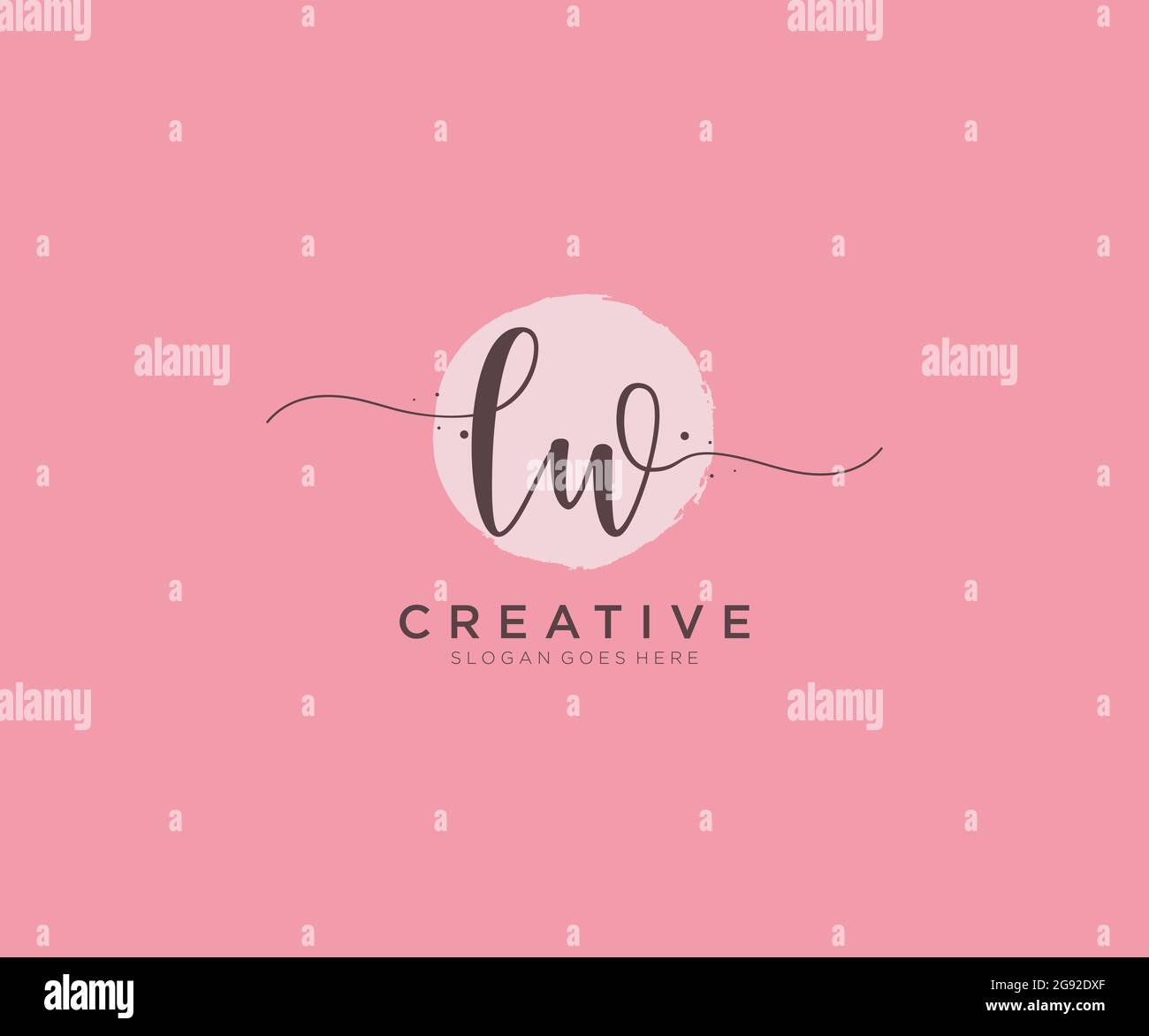 Lw initials logo hi-res stock photography and images - Alamy