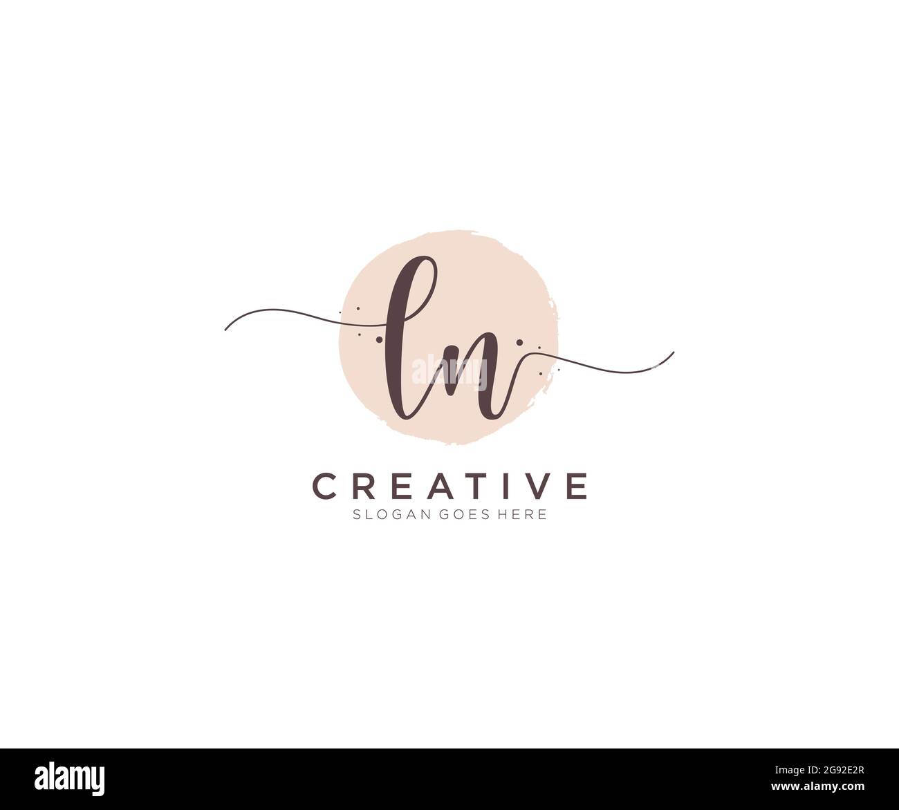 LN Feminine logo beauty monogram and elegant logo design, handwriting ...