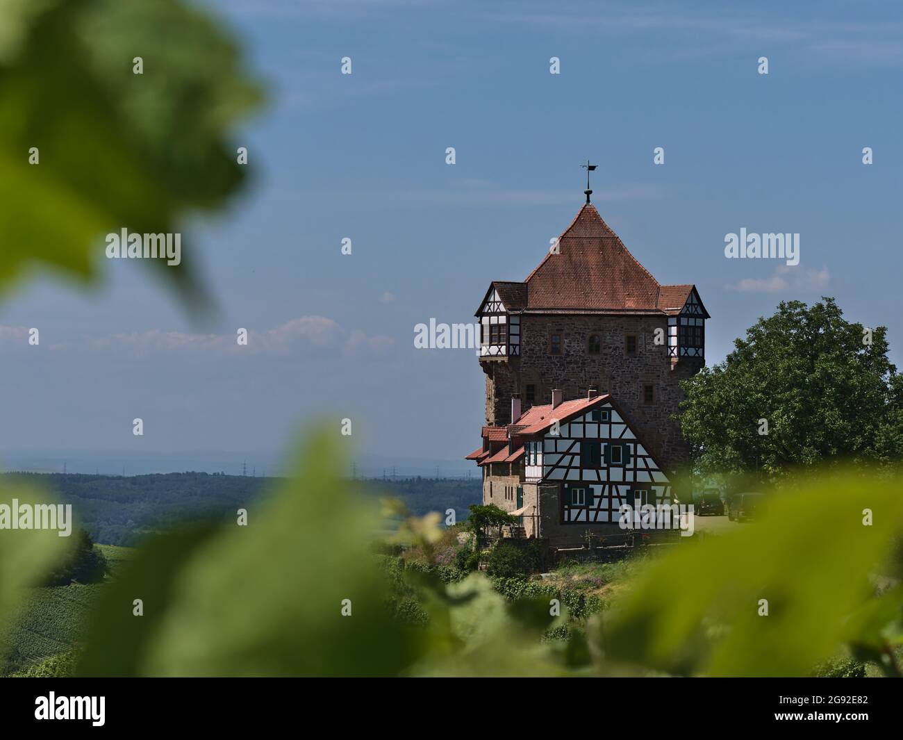 Beautiful view of historic medieval castle Burg Wildeck (construction ...