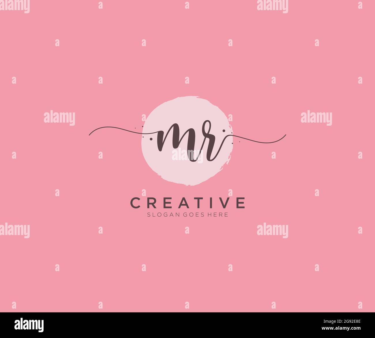 MR Feminine logo beauty monogram and elegant logo design, handwriting ...