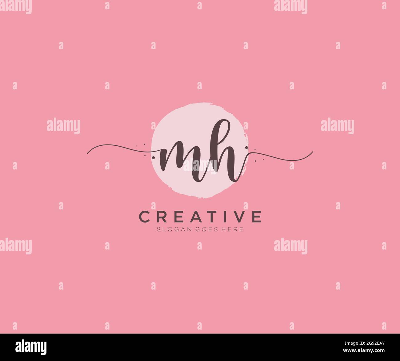 Mh initials logo hi-res stock photography and images - Alamy