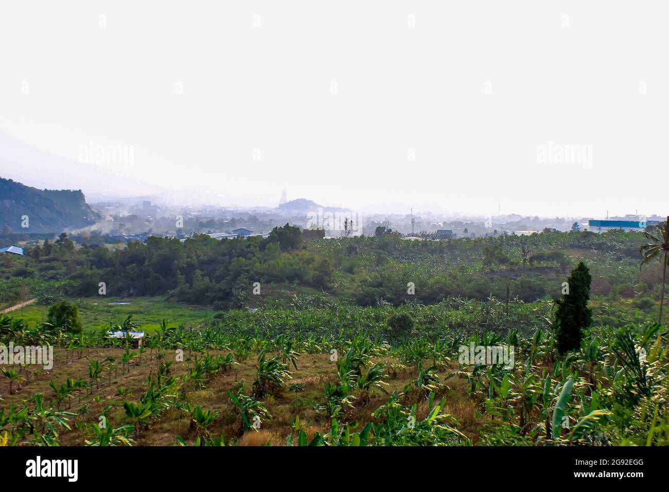 The surrounding view from the top of the hill Stock Photo - Alamy