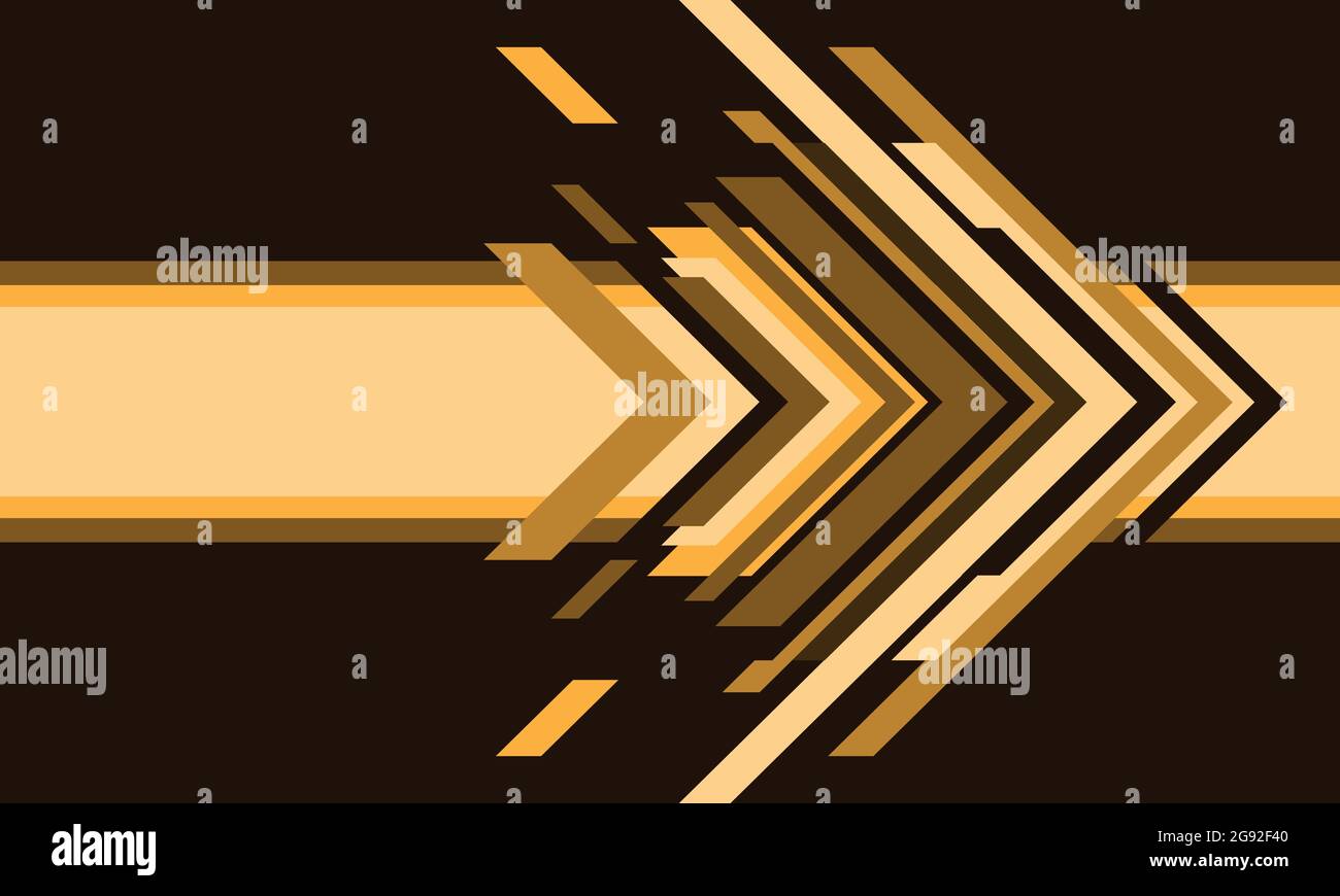 Abstract yellow arrow technology on brown design modern futuristic ...